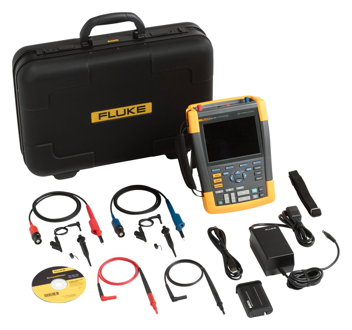 FLUKE-190-202/AM/S - Fluke - ScopeMeter™ Oscilloscope with SCC-290 KIT ...