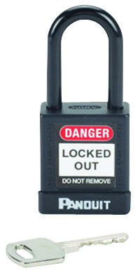 PSL-8YL - Panduit - Lockout Padlock, Non-Conductive, 1.5" Steel Shackle