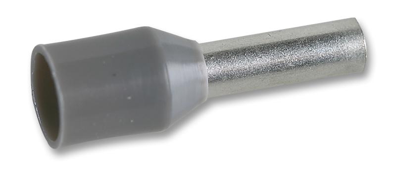 E2508-GREY - Multicomp Pro - Wire Ferrule, Single Wire, 14 AWG