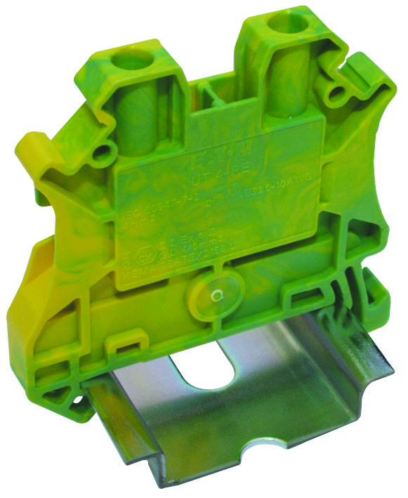 XBUT4PE - Eaton Cutler Hammer - DIN Rail Mount Terminal Block, Ground ...