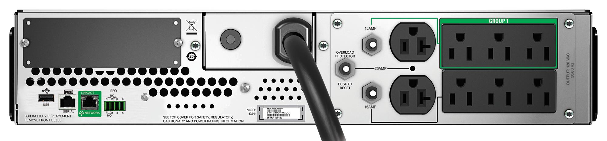 SMT2200RM2UC - Apc - Uninterruptible Power Supply (UPS), 8 Outlets, 1 ...