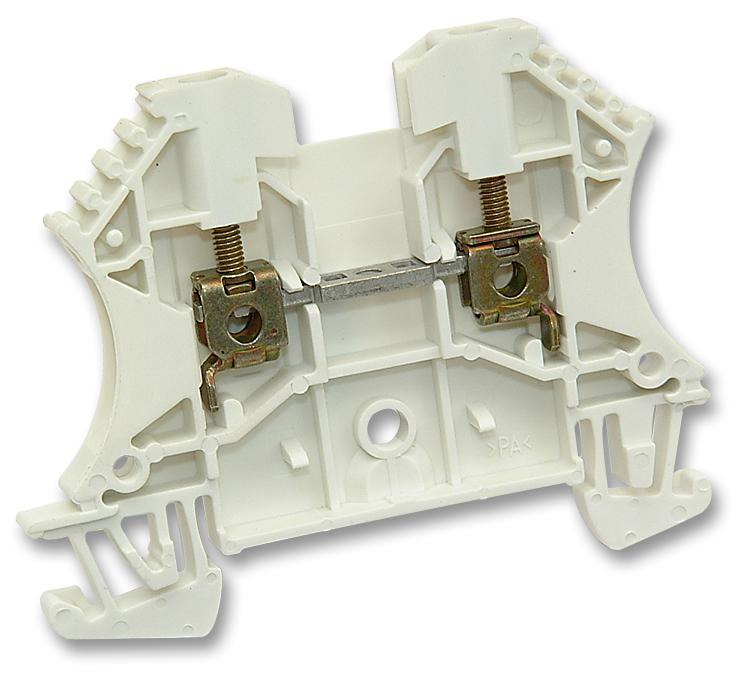 103680 WDU2.5 WHITE - Weidmuller - DIN Rail Mount Terminal Block, 2 ...
