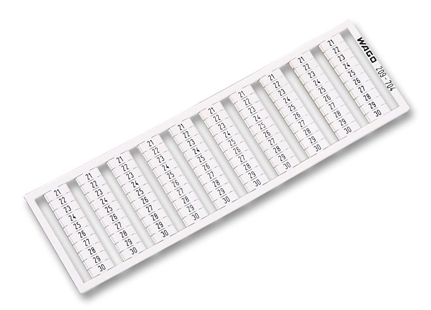 209-704 - Wago - Terminal Block Marker, Terminal Block Marker, Rail ...