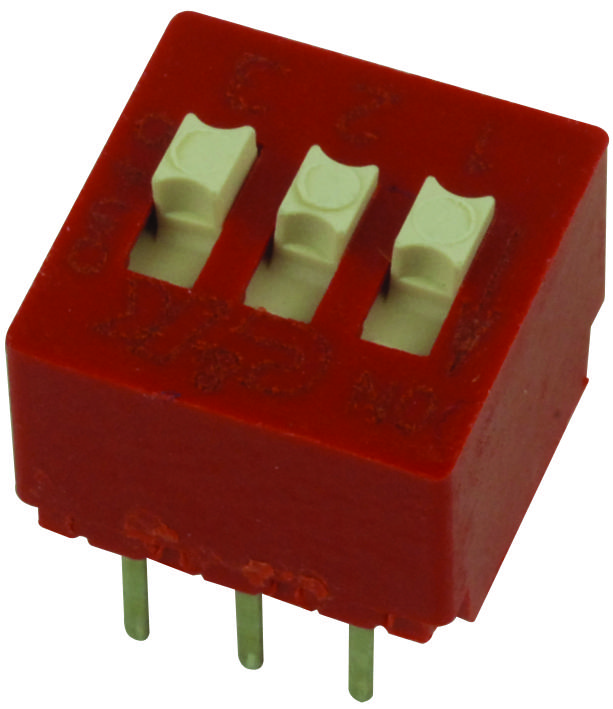 BD03 - C & K Components - DIP / SIP Switch, 3 Circuits, Slide