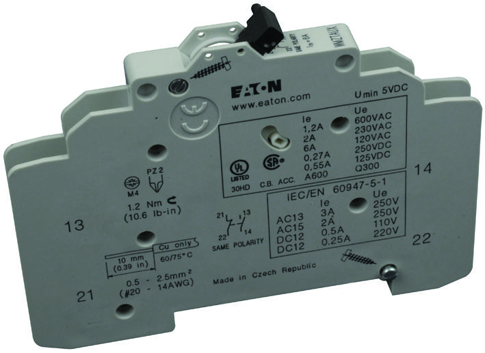 WMZTAUX - Eaton Cutler Hammer - Circuit Breaker Accessory, Mini DIN Circuit Breakers, Auxiliary ...