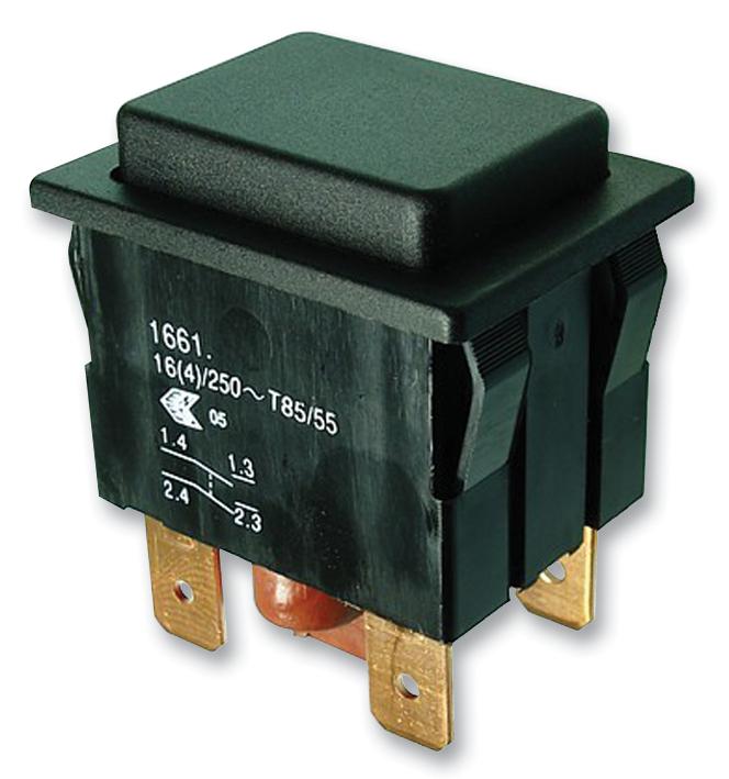 1661.0201-00 - Marquardt - Industrial Pushbutton Switch, 1660 Series, DPST