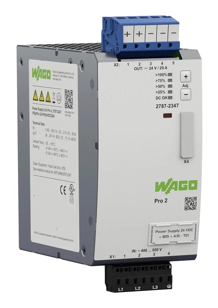 2787-2347 - Wago - AC/DC DIN Rail Power Supply (PSU), ITE & Laboratory ...