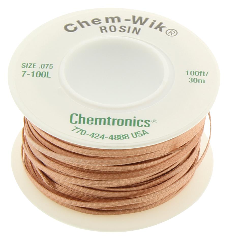 7-100L - Chemtronics - Desoldering Braid, Soder-Wick®, Rosin