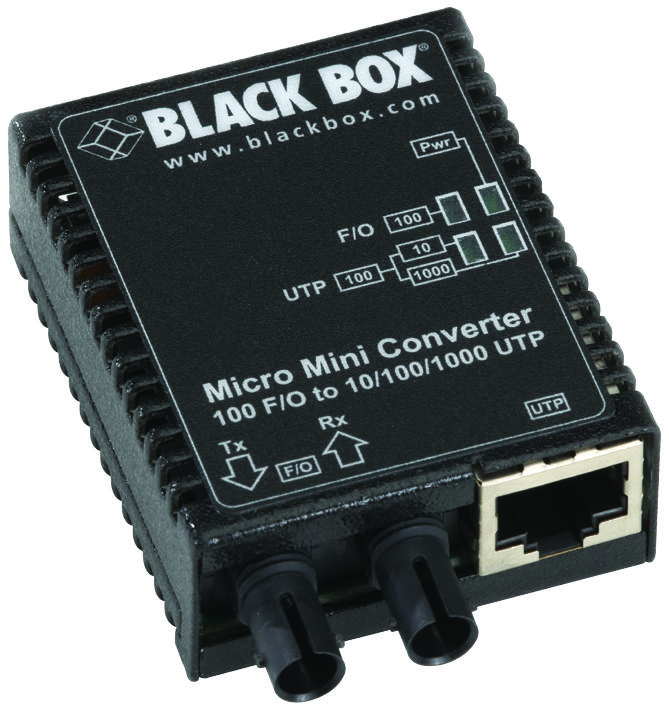 LMC403A - Black Box - Mini Media Converter, 10/100/1000Mbps Copper to ...