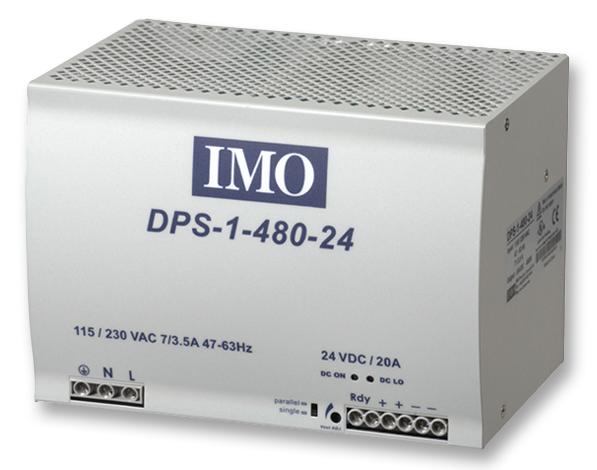 DPS-1-480-24 - Imo Precision Controls - AC/DC DIN Rail Power Supply (PSU), Active PFC, ITE