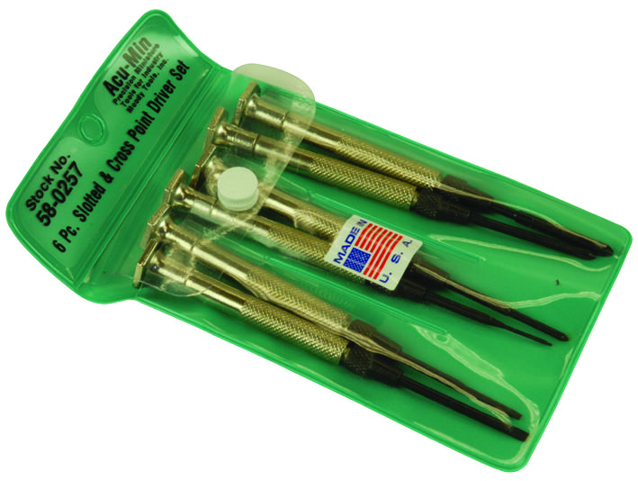 58-0257 - Moody Tools - Screwdriver Kit, 6-Pcs of 0.04", 0.07"