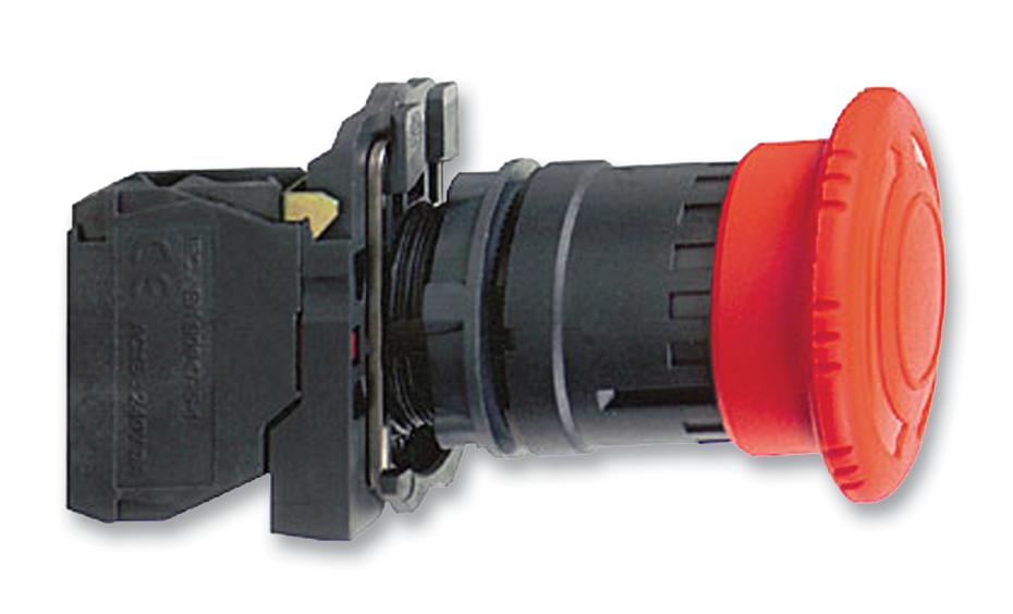 XB5AS542 - Schneider Electric - Emergency Stop Switch, SPST-NC, Turn to ...