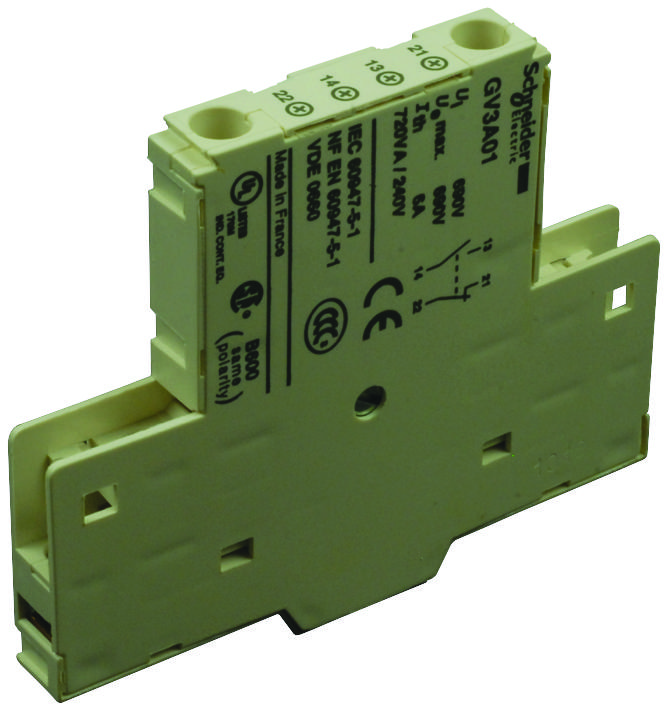 GV3A01 - Schneider Electric - Auxiliary Contact, Early Break, TeSys GV3 ...
