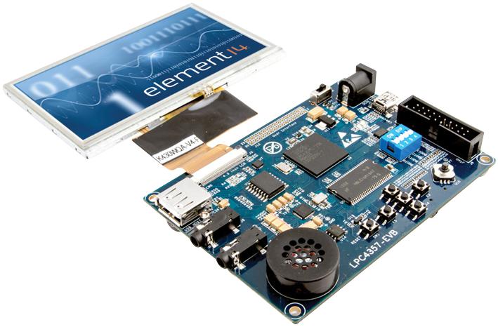 LPC4357-K43WQA - Nxp - Evaluation Board, Dual Cortex-M4 & M0 Cores, 4.3 ...