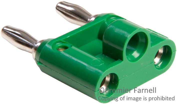 MDP-5 - Pomona - Stackable Double Banana Plug with Cable Guide, Green