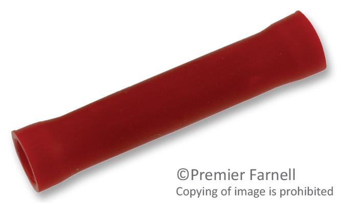 34070 - Amp - Te Connectivity - Butt Splice, Red, PLASTI-GRIP Series