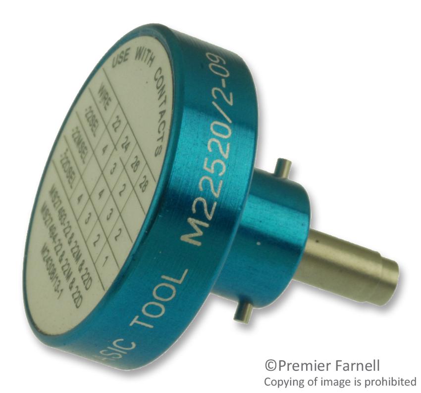 M22520/2-09 - Daniels - Crimp Tool Locator, AFM8 (M22520/2-01) crimp tool, 28-22AWG Contacts