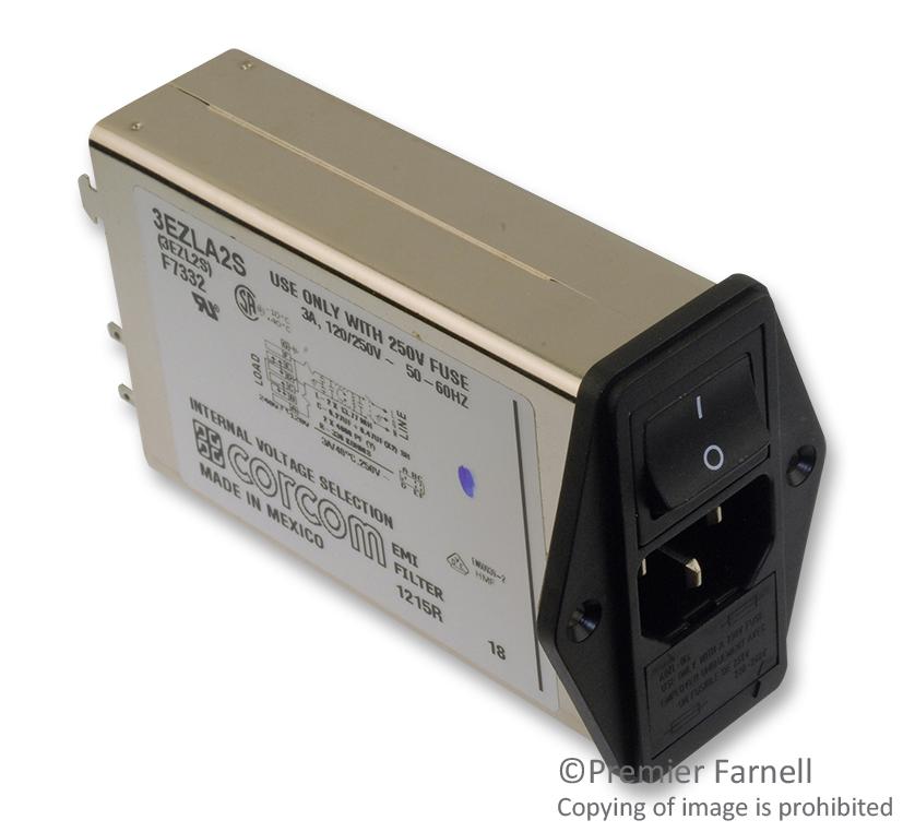 3EZLA2S - Corcom - Te Connectivity - Power Entry Modules, EMI Line ...