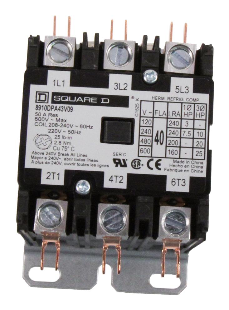 8910DPA43V09 - Square D By Schneider Electric - Contactor, 40 A, Panel ...