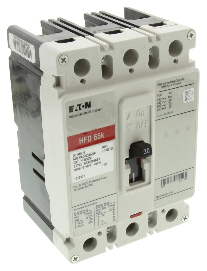 HFD3030 - Eaton Cutler Hammer - Thermal Magnetic Circuit Breaker, C ...