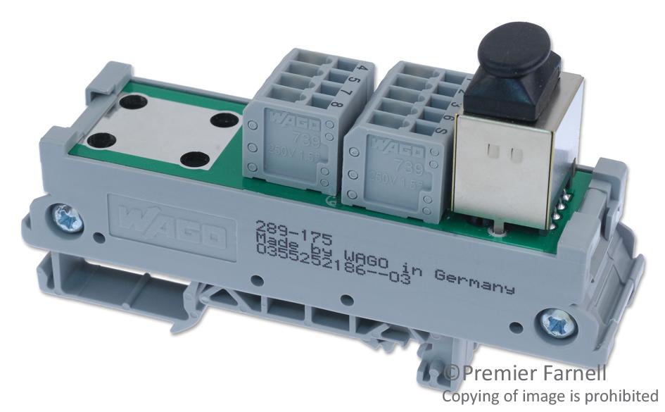 289-175 - Wago - Terminal Block Interface, RJ45 Receptacle, Cage Clamp ...