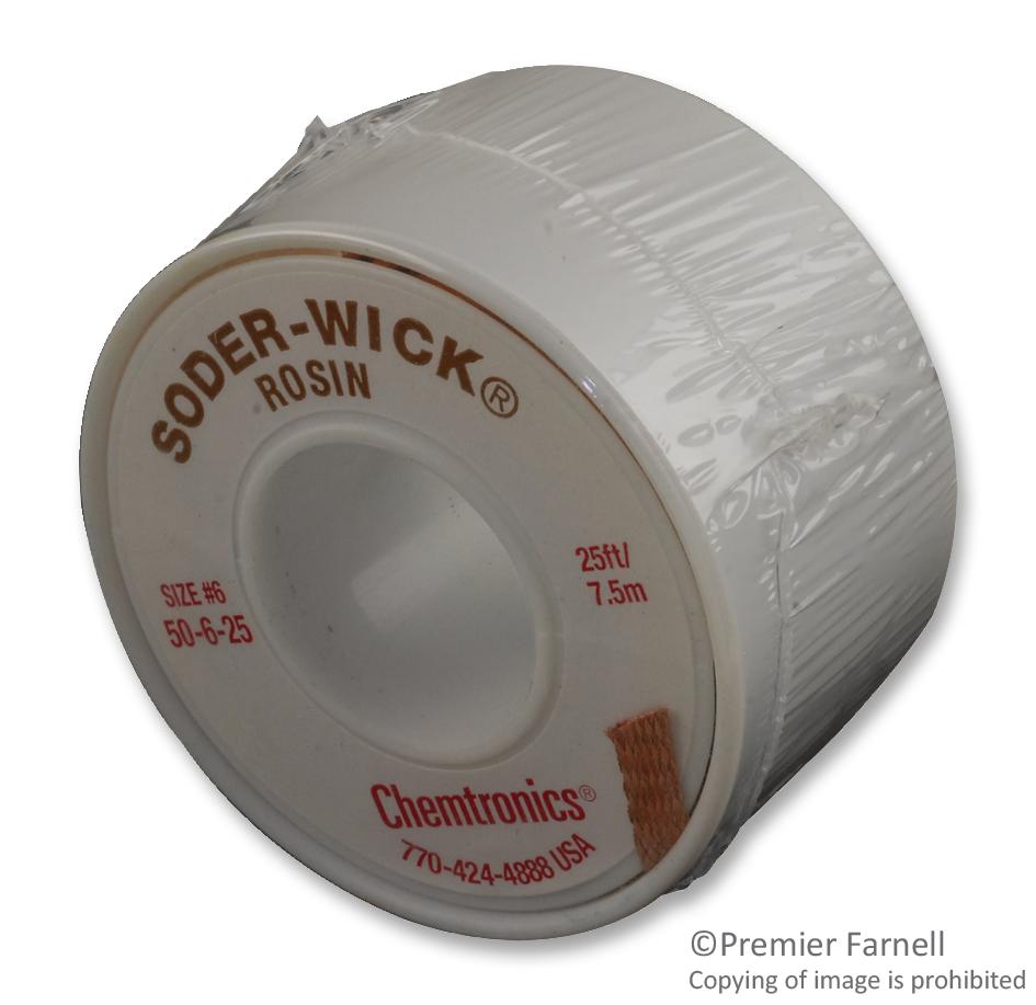 50-6-25 - Chemtronics - Desoldering Braid, Soder-Wick®, Rosin