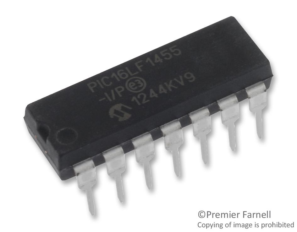 PIC16LF1455-I/P - Microchip - 8 Bit MCU, Flash, PIC16 Family PIC16F14xx Series Microcontrollers