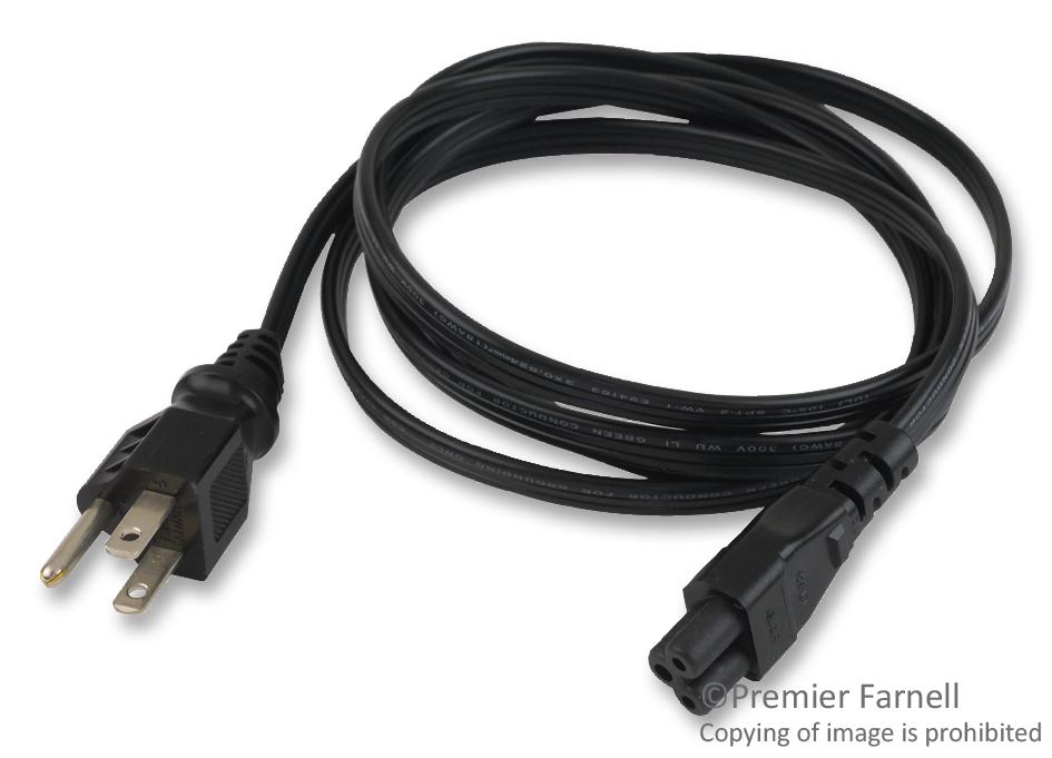 SPC13258 - Multicomp - Mains Power Cord, NEMA 5-15P to IEC 60320 C5, 1.8 m