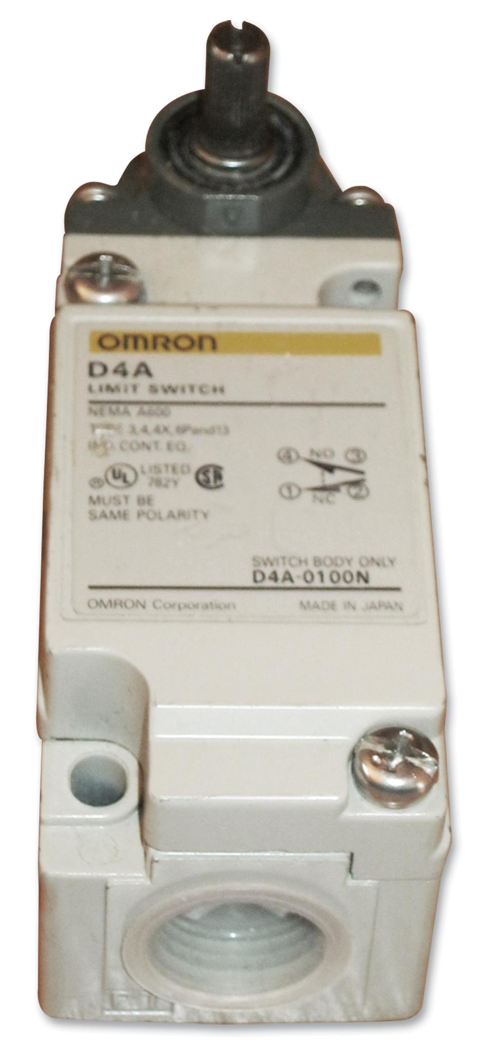 D4A-0100N - Omron Industrial Automation - Switch Body, Omron D4A Series Limit Switches