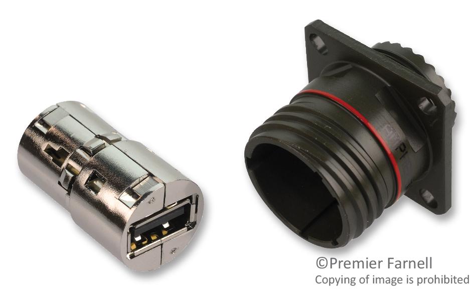USBFTV21G - Amphenol Pcd - USB Adapter, USB Type A Receptacle, USB Type ...