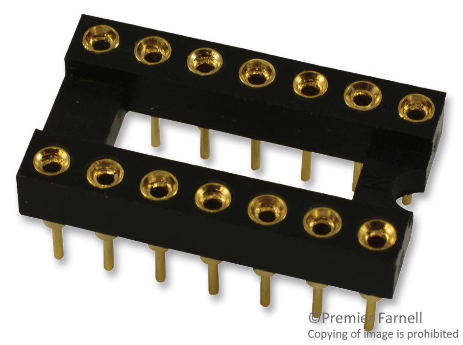 SPC15513 - Multicomp Pro - IC & Component Socket, 14 Contacts, DIP Socket