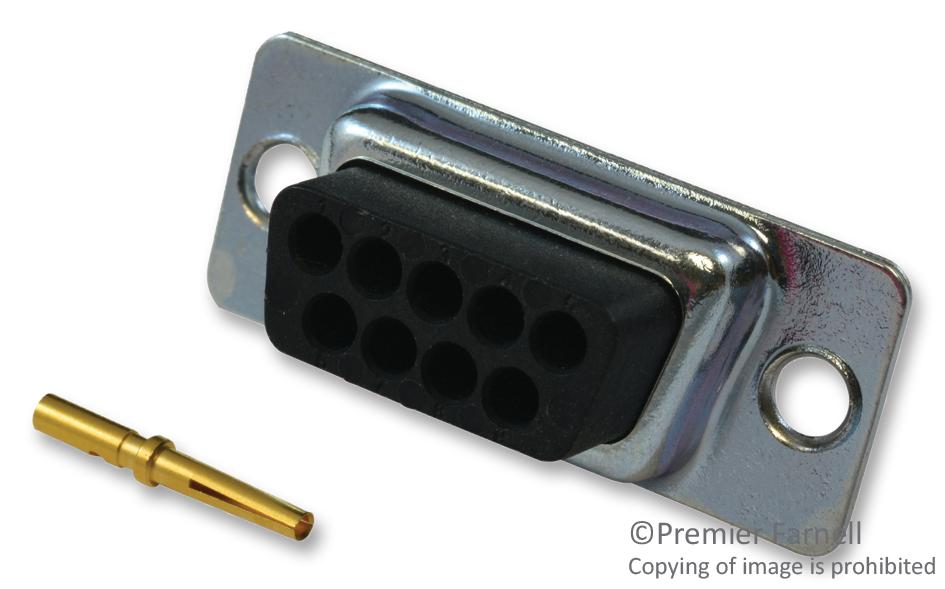 DEUH-9S - Cinch Connectivity Solutions - D Sub Connector, DB9, 9 Contacts
