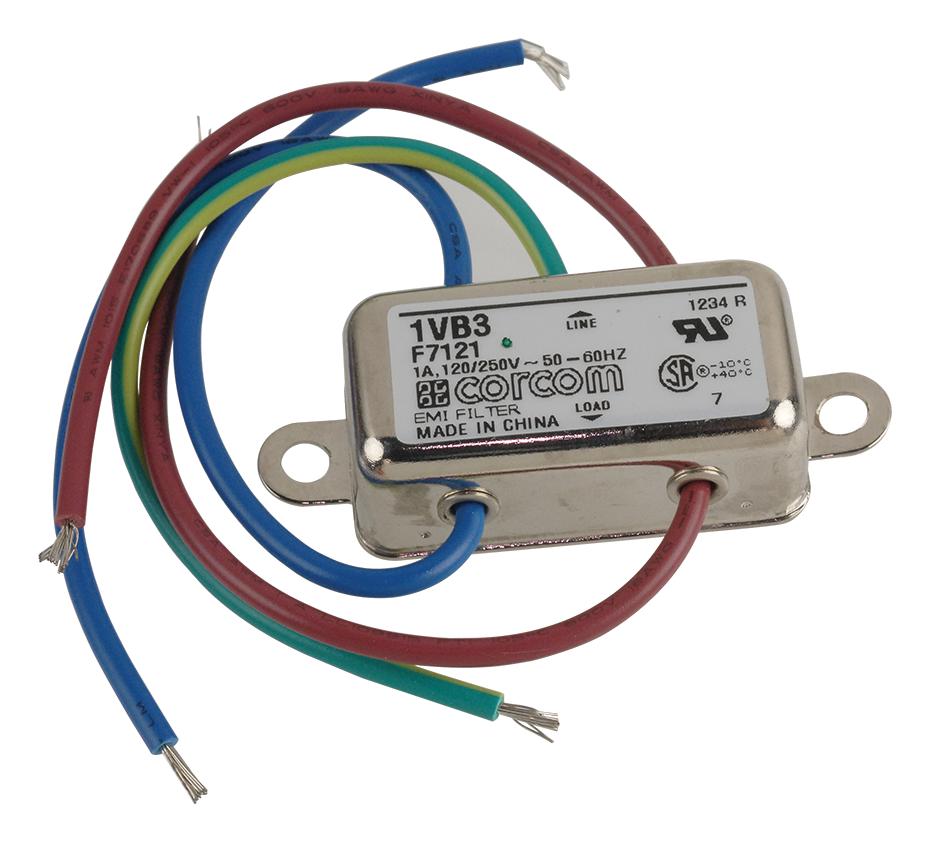 1VB3 - Corcom - Te Connectivity - Power Line Filter, Chassis, General ...