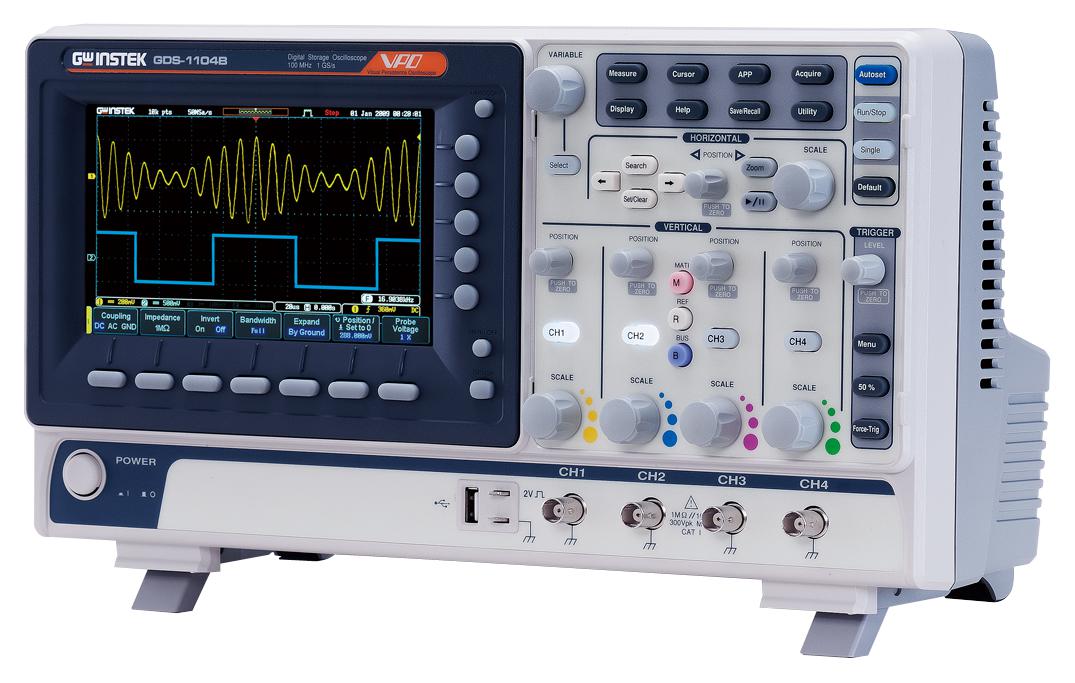 GDS-1104B - Gw Instek - Digital Oscilloscope, GDS-1000B Series, 4 Channel