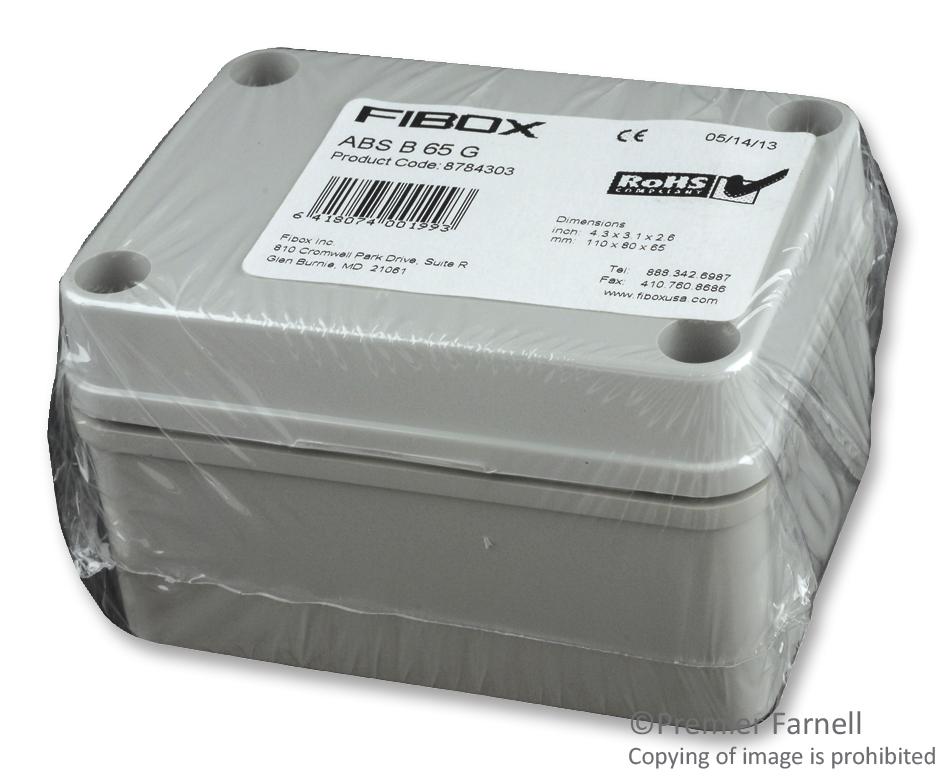 ABS B 65 G - FIBOX - Plastic Enclosure, Multipurpose, ABS