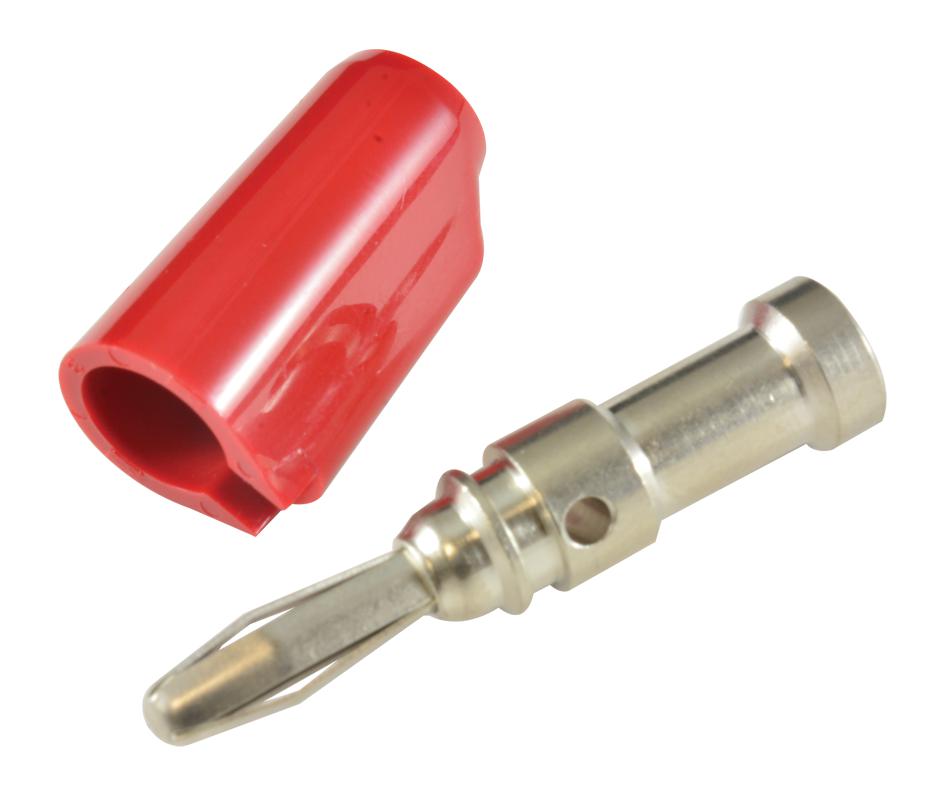 Banana Test Connector, Plug, Cable Mount, 15 A, 3.5 kV, Nickel Plated ...