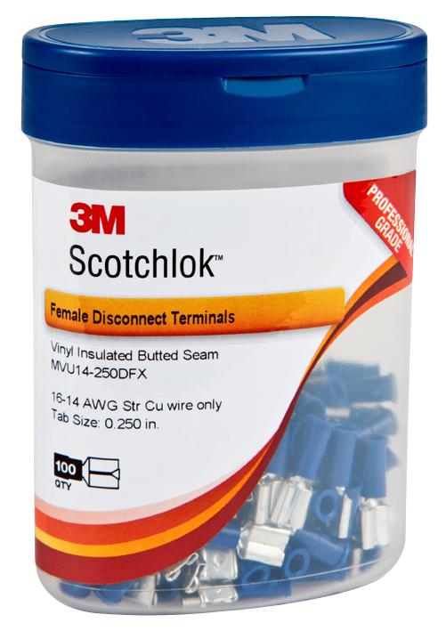 MVU14-250DFX - 3m - Quick Disconnect Terminal, Scotchlok Series, Female ...