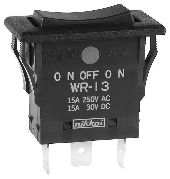 WR13AF - Nkk Switches - Rocker Switch, On-Off-On, SPDT