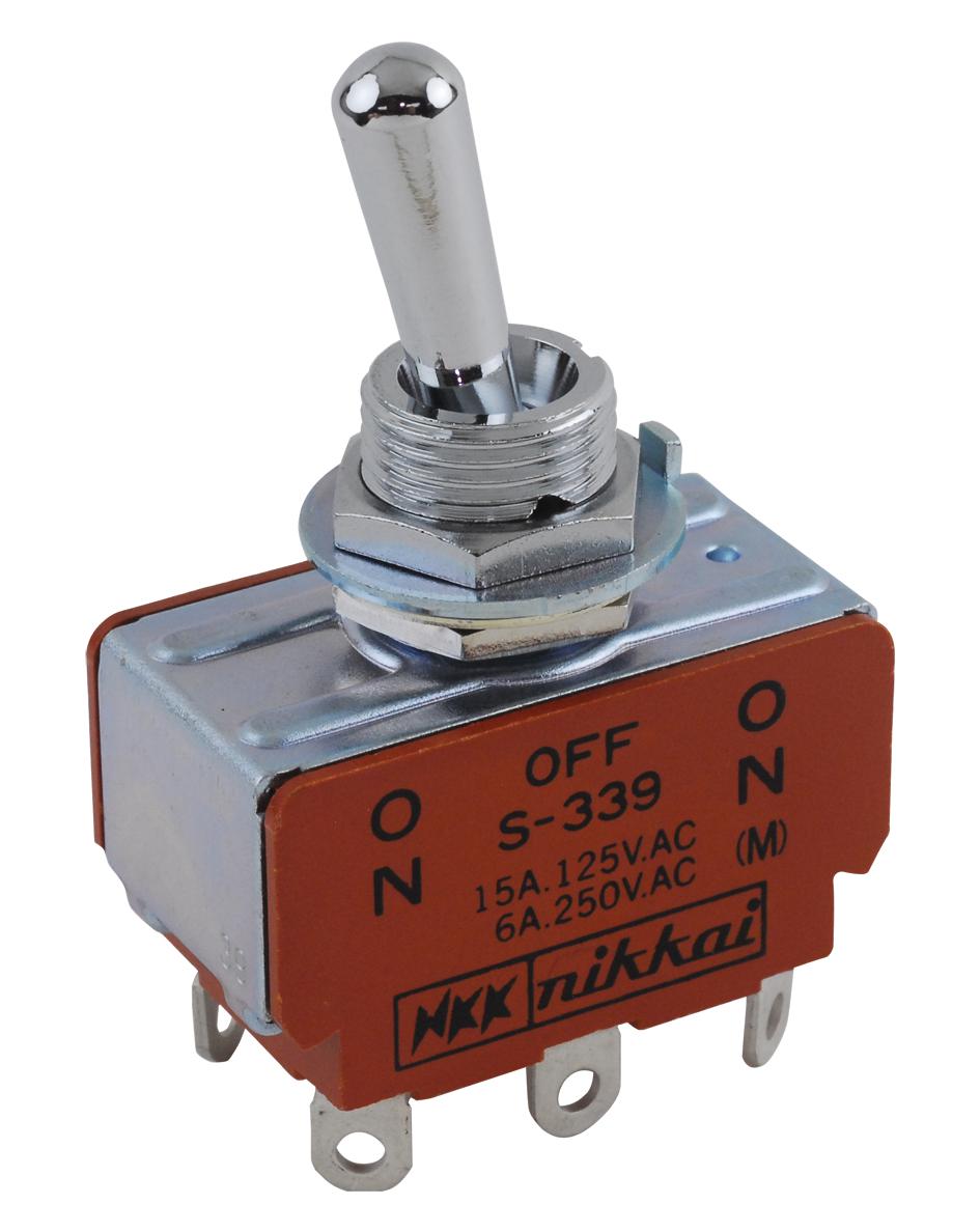 S339 - Nkk Switches - Toggle Switch, On-Off-(On), DPDT