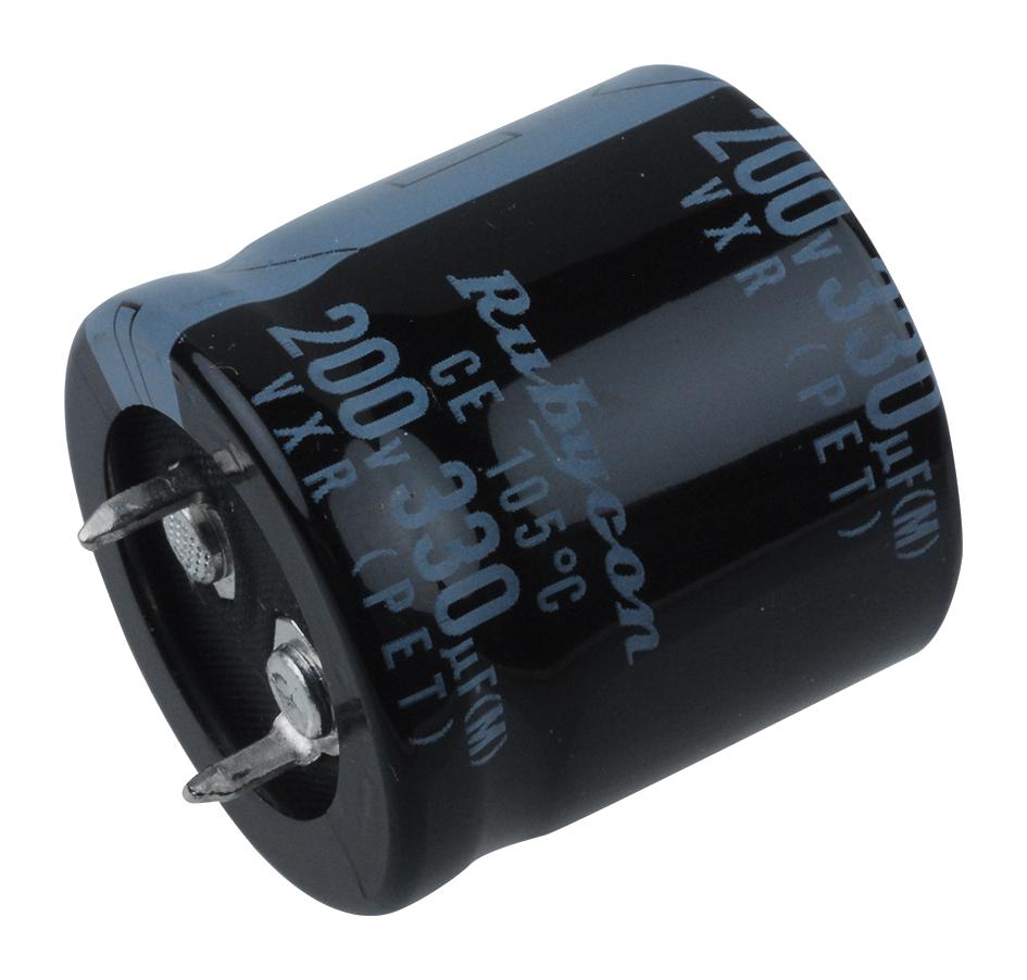 200VXR330MEFCSN25X25 - Rubycon - Electrolytic Capacitor, Snap-in, 330 µF