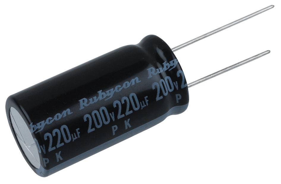200PK220MEFC16X31.5 - Rubycon - Electrolytic Capacitor, Miniature, 220 µF