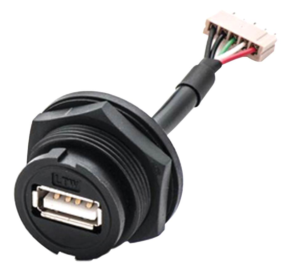 UA-20PMFP-LC7002 - Amphenol Ltw - USB Sealed Connector, USB Type A, USB 2.0