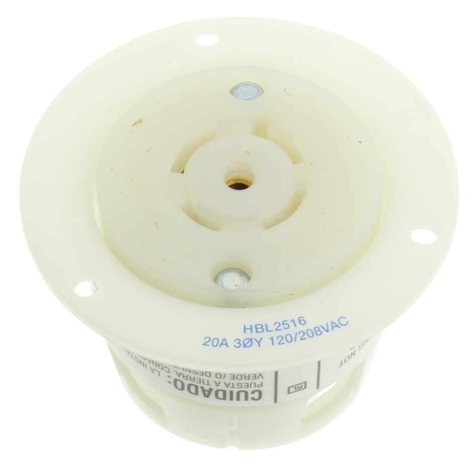 HBL2516 - Hubbell Wiring Devices - Power Entry Connector, Power Entry, 20 A