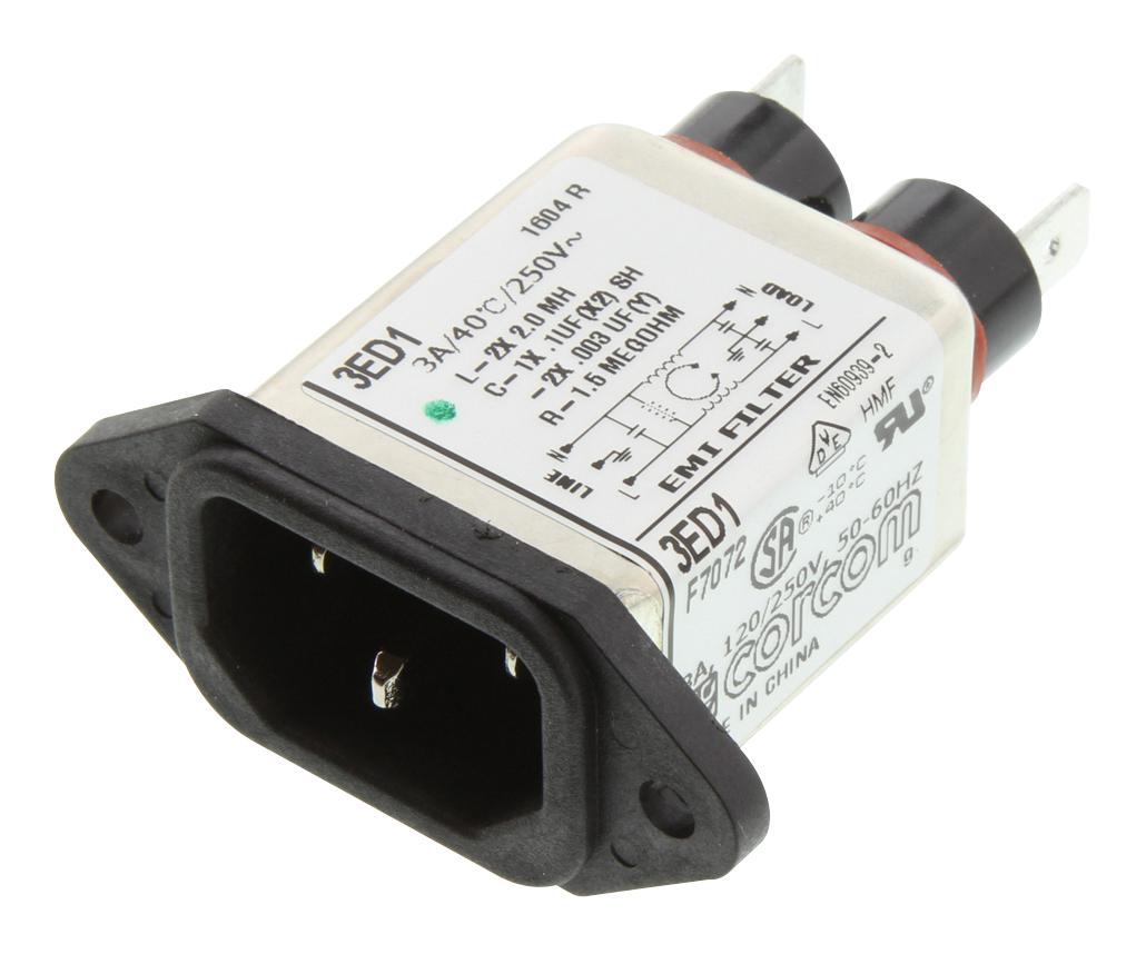 6609016-5 - Corcom - Te Connectivity - Filtered IEC Power Entry Module ...