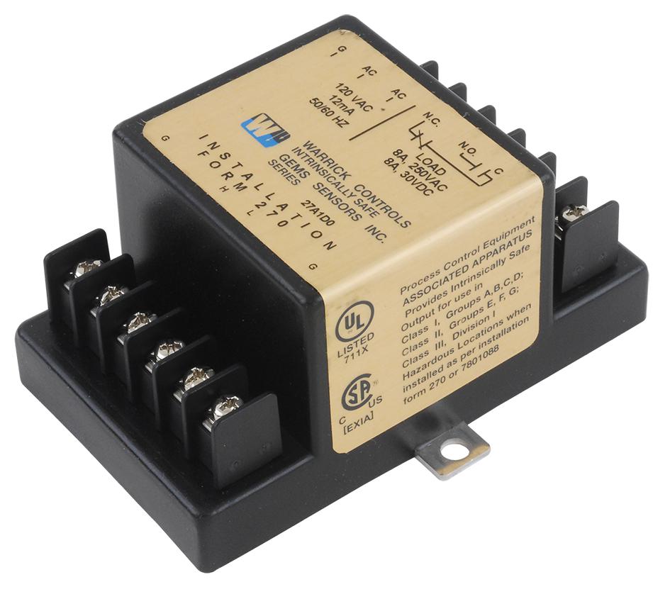 27A1D0 - Gems Sensors - Safety Relay, 120 VAC, SPDT