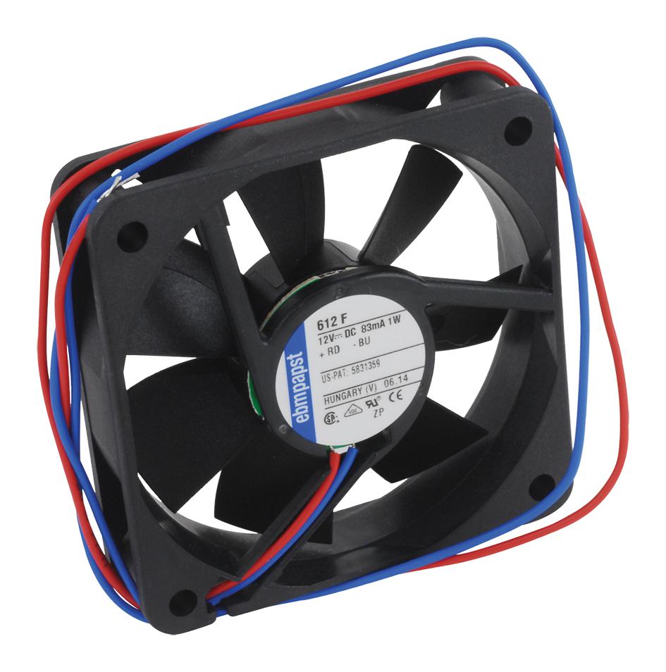 612F - Ebm-papst - DC Axial Fan, 12 V, Square