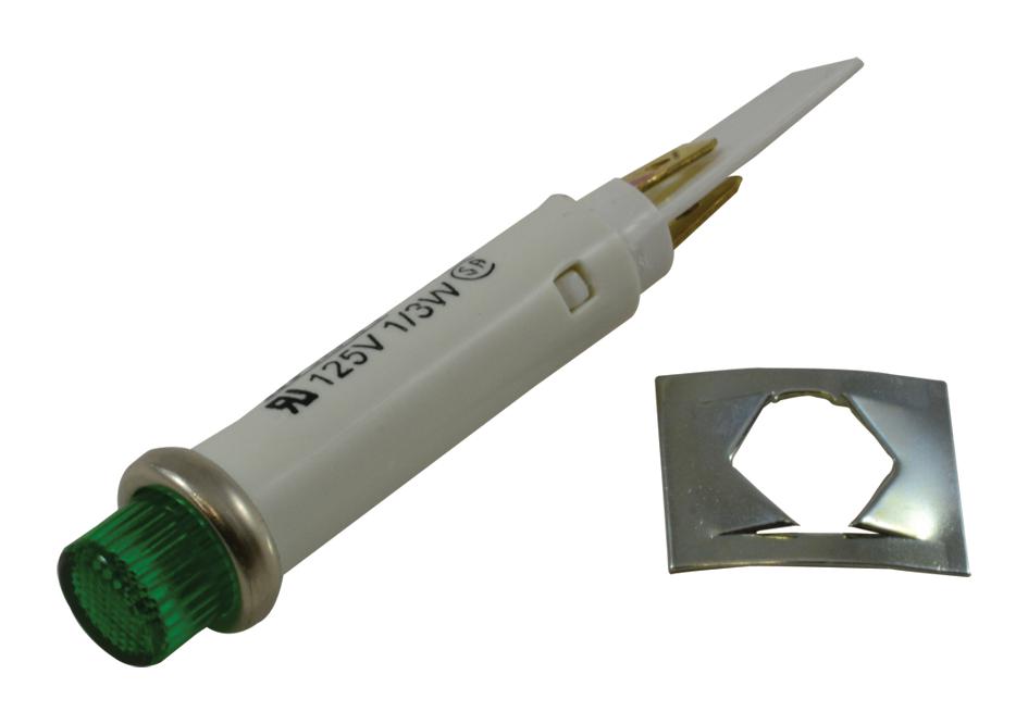 45RN-2112T3 - Leecraft - Neon Indicator, Press Fit, 125 V