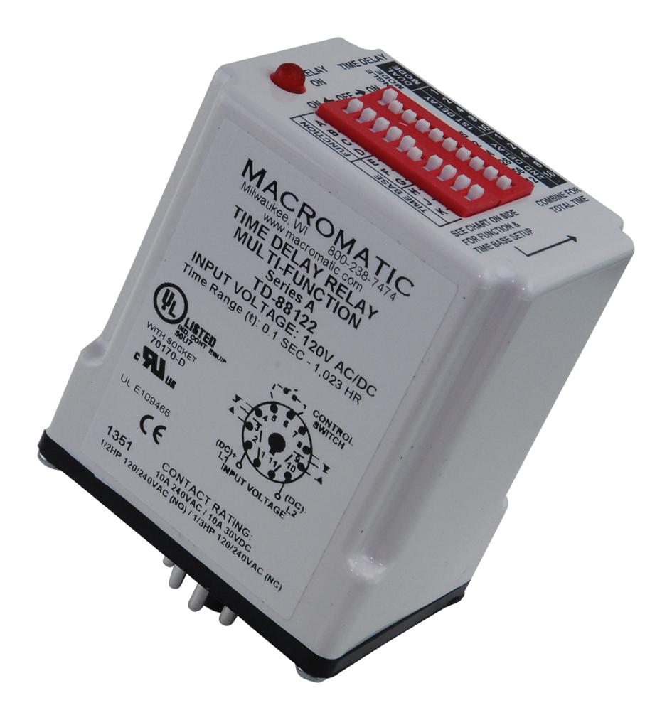 TD-88122 - Macromatic Controls - Time Delay Relay, Multi-Function, 30 VDC