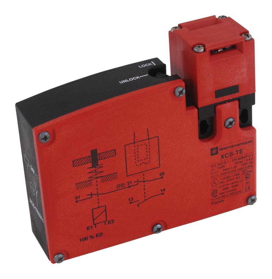 XCSTE5311 - Telemecanique Sensors - Safety Interlock Switch, DPST, 240 V