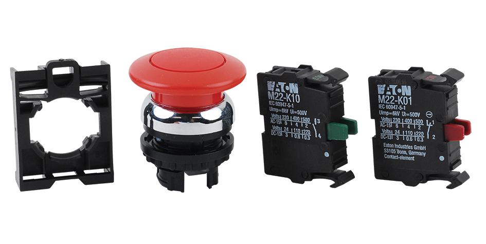 M22M-DRP-R-K11 - Eaton Cutler Hammer - Industrial Pushbutton Switch, RMQ-Titan M22 Series, 22.3 mm